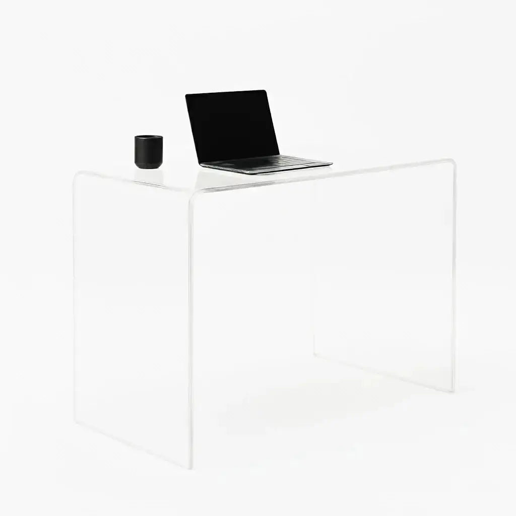 Clear Acrylic Waterfall Desk | Modern Acrylic Workspace – South Florida ...